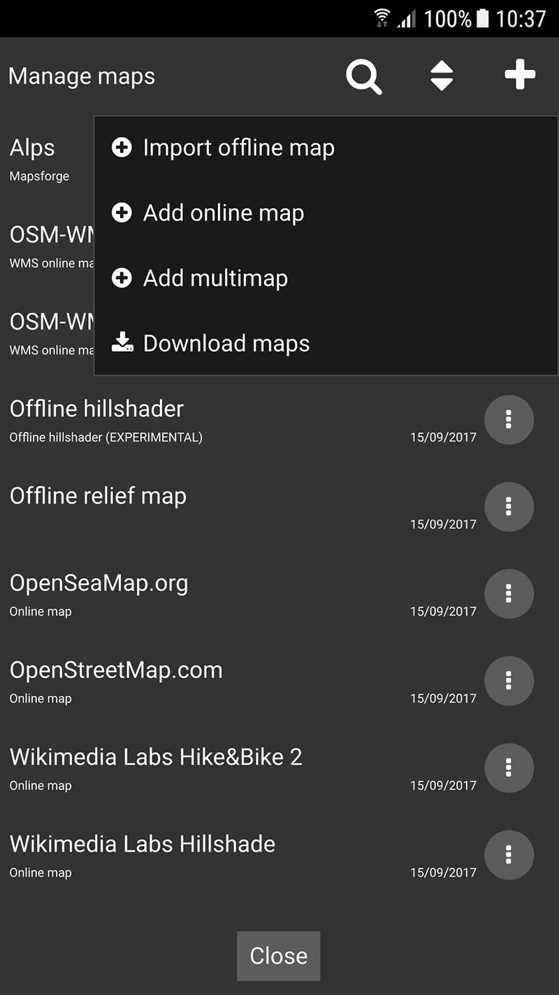 Cartograph online and offline map viewer