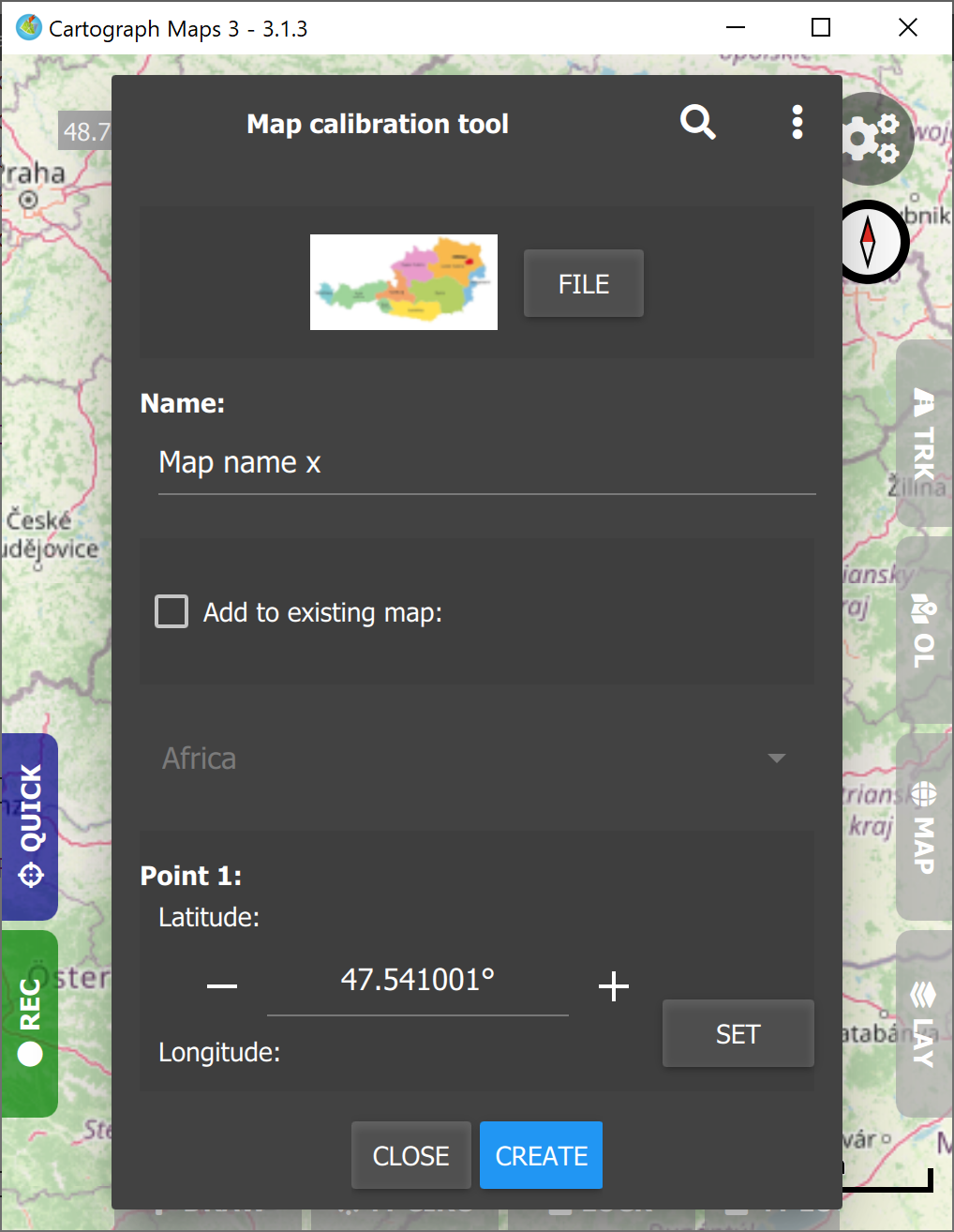 Image to map calibration tool – Cartograph Maps
