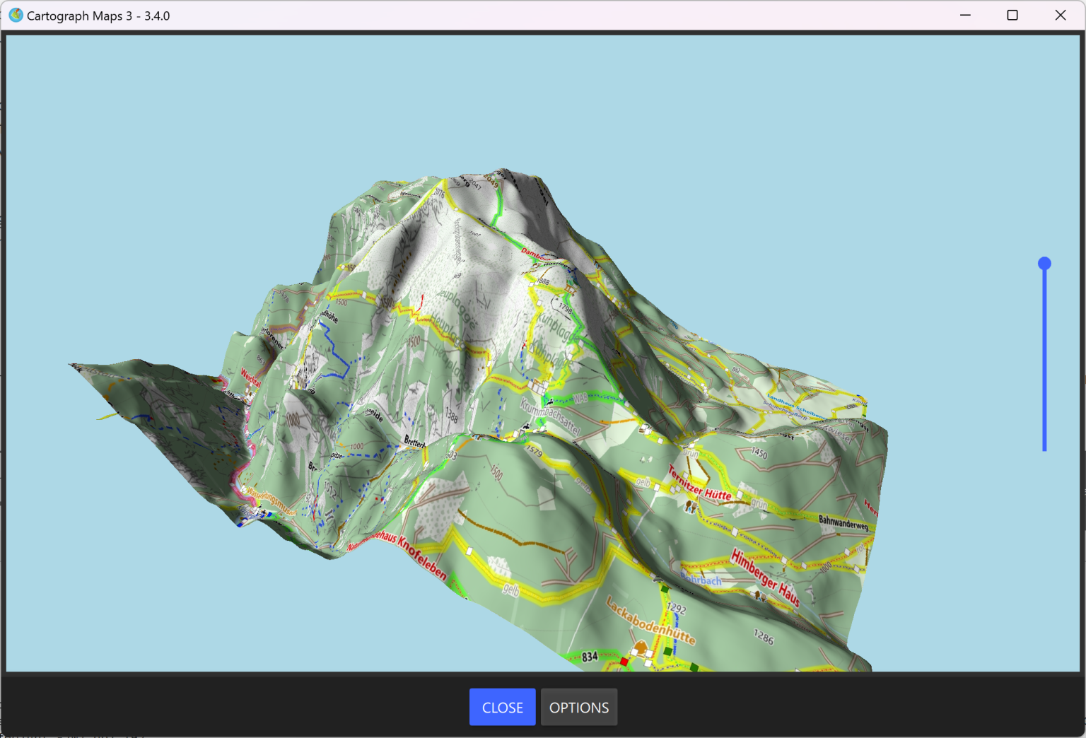 3D Map snapshot view – Cartograph Maps