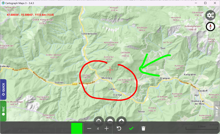 Freehand drawing tool – Cartograph Maps